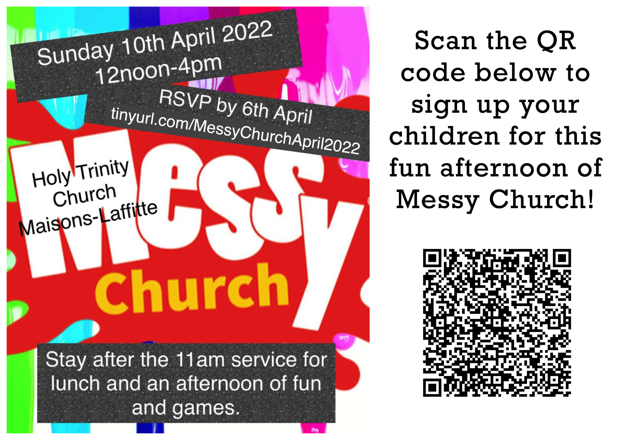 Messy Church 10th April 2022 12pm-4pm - Holy Trinity Church Maisons ...