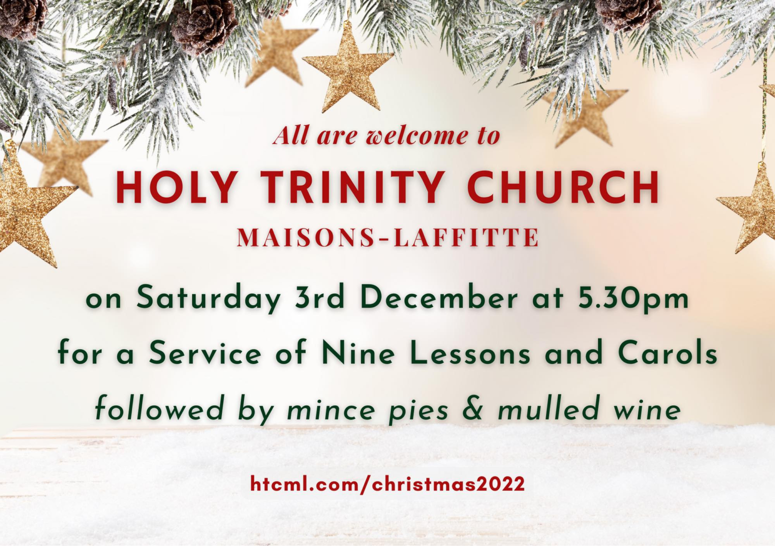 Carol Service 2022 - Holy Trinity Church Maisons-Laffitte (English-speaking church in western ...